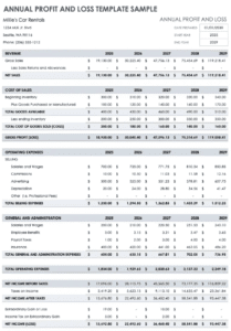 Profit and Loss Statement Template Format (Free to Download) - BusinessTech