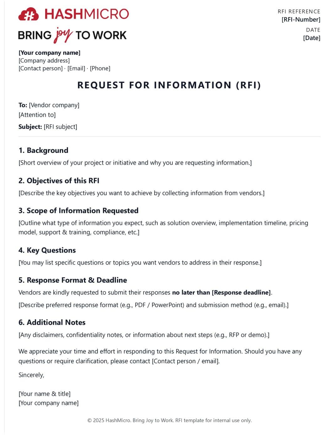 Apa itu RFI (Request for Information) & Cara Membuatnya
